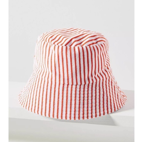 Anthropologie | Accessories | Anthropologie Striped Terry Bucket Hat ...